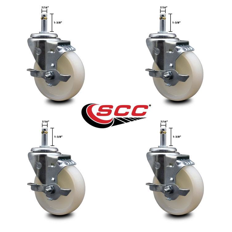 Service Caster Grip Ring Stem Caster Set | Wayfair